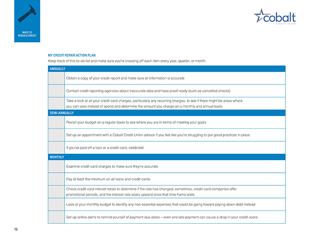 Free Credit Repair Action Plan Worksheet | Free Download