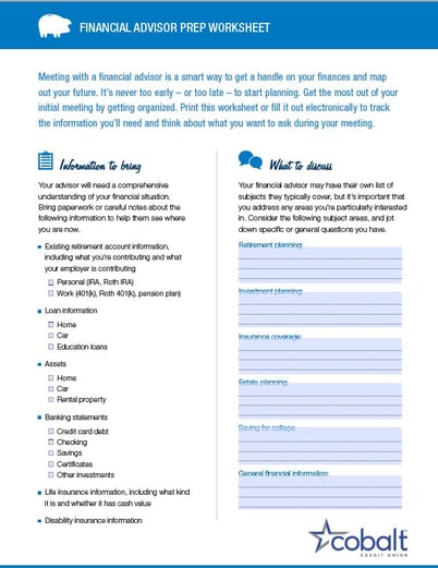 Free Worksheet: Questions to ask your financial advisor